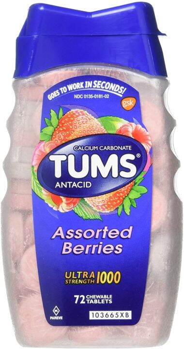 Tums Ultra Strength 1000 mg Assorted Berries 72 Chewable tablets ...
