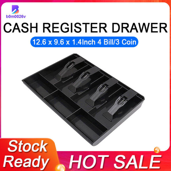Cash Register Drawer - Cash Money Tray Replacement 4 Bill/3 Coin Cash ...