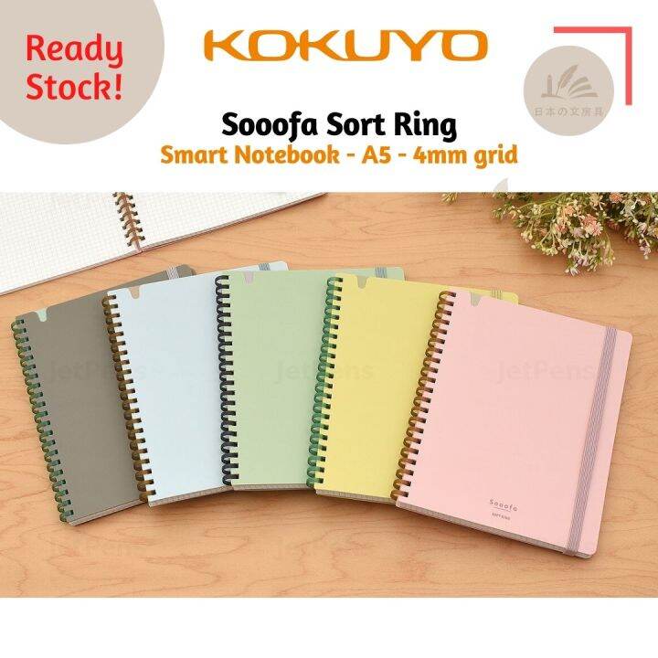 KOKUYO Sooofa Soft Ring Smart Notebook - A5 / B6 -4mm Grid 80 sheets | Lazada