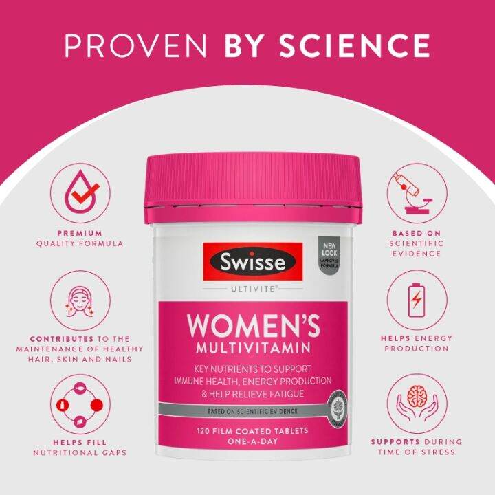 Swisse Women's Glow Duo Pack (Women's Multivitamin 120 Tablets & Hair Nutrition For Women 60 ...