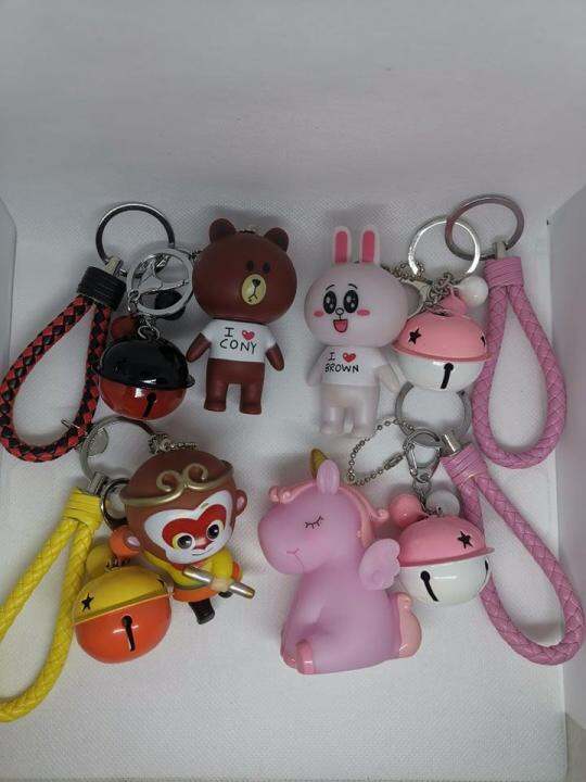 Cute Cartoon Keychain with Bell | Lazada