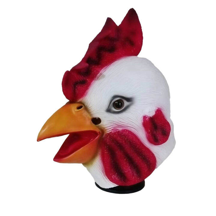 ตลก Rooster Mask ฮาโลวีนเครื่องแต่งกายสัตว์ไก่ HeadGear แปลกใหม่ Party ...
