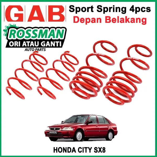 HONDA CITY SX8 GAB SUPER SPORT LOWERD SPRING ORIGINAL 4PCS | Lazada