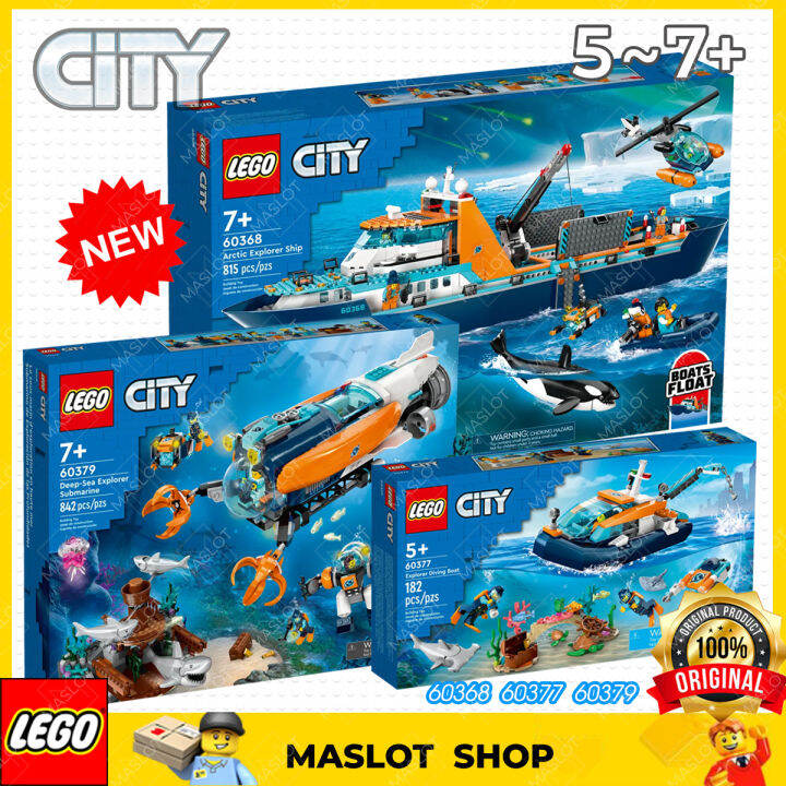 LEGO CITY Explorer Diving Boat / Deep Sea Explorer Submarine / Arctic ...