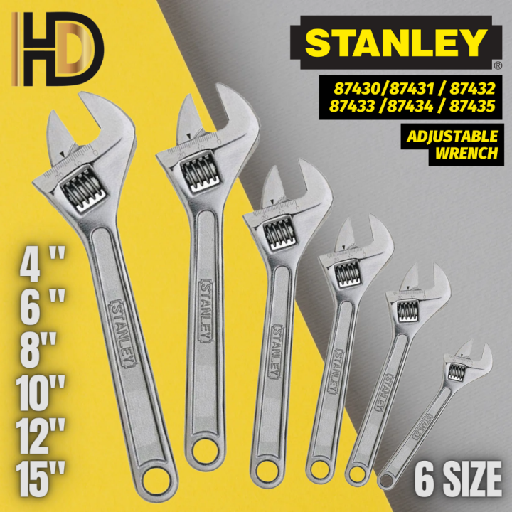 STANLEY Chrome Adjustable Wrench / STANLEY 4" & 6" & 8" & 10" & 12 ...