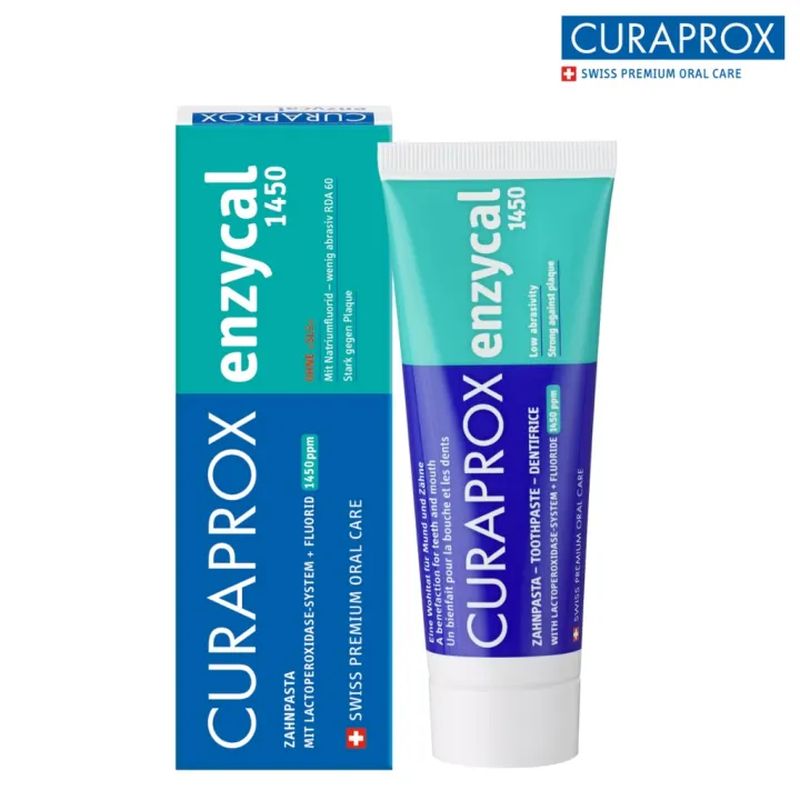 Curaprox Enzycal Toothpaste Mild Flavor 75ml Zero Fluoride 950ppm 1450ppm | Lazada PH