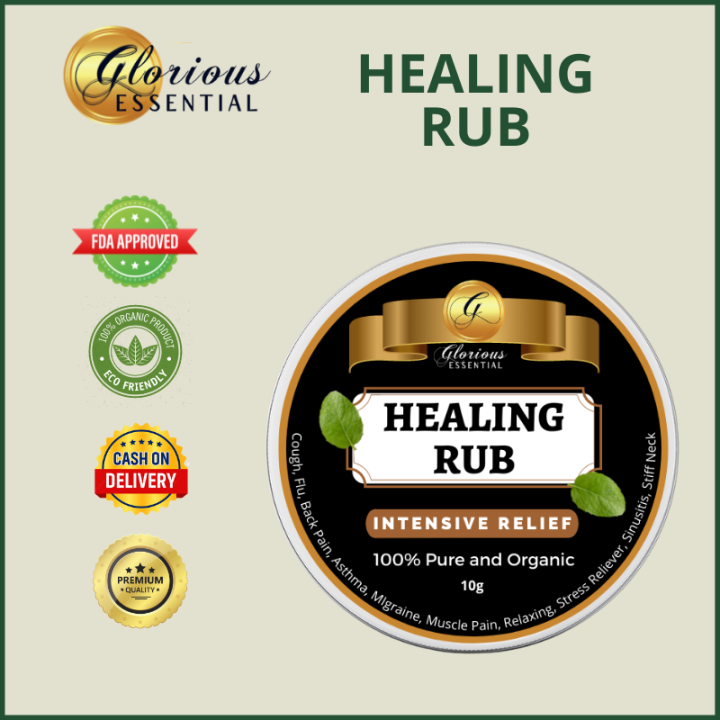 GLORIOUS HEALING RUB 10 grams - Cough Flu Back Pain Muscle Pain ...