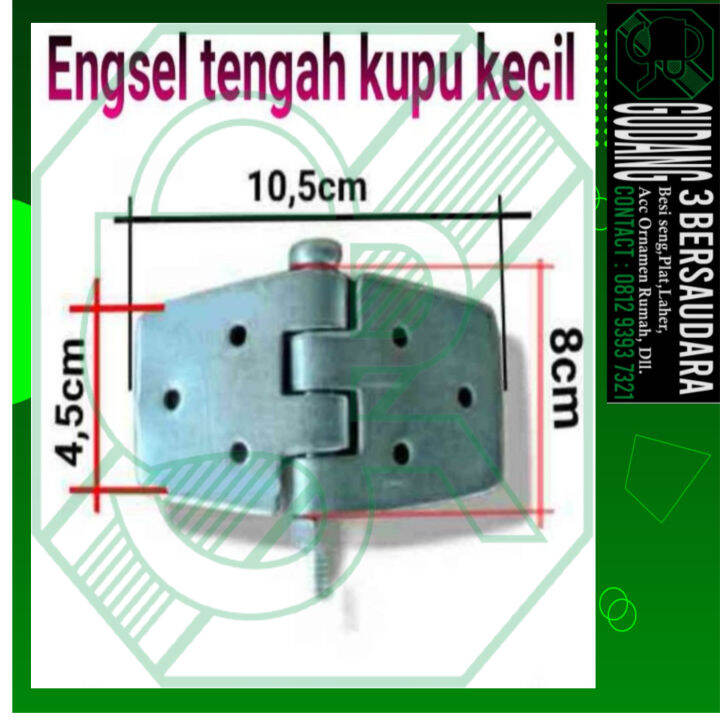 engsel tengah kupu kecil pintu kayu dan besi handerson | Lazada Indonesia