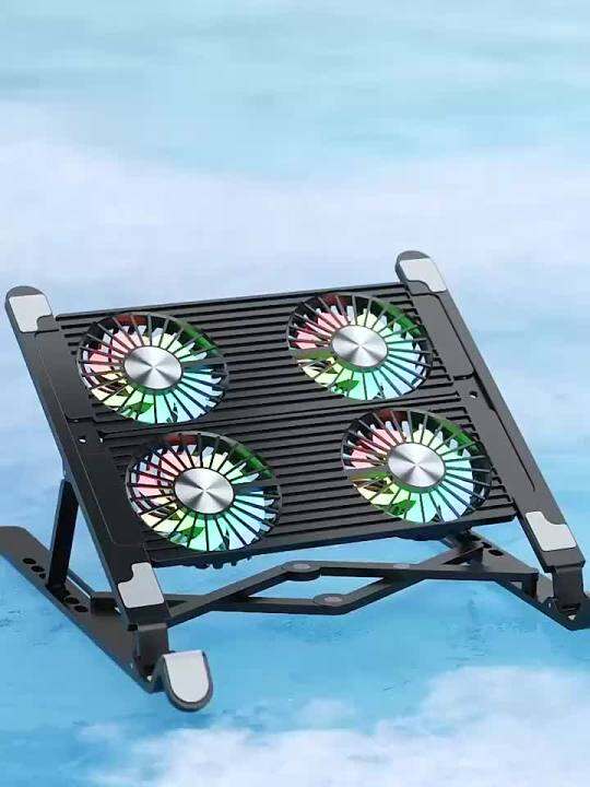 Laptop Cooling Pad Stand Aluminum Gaming Notebook Support cket Portable ...