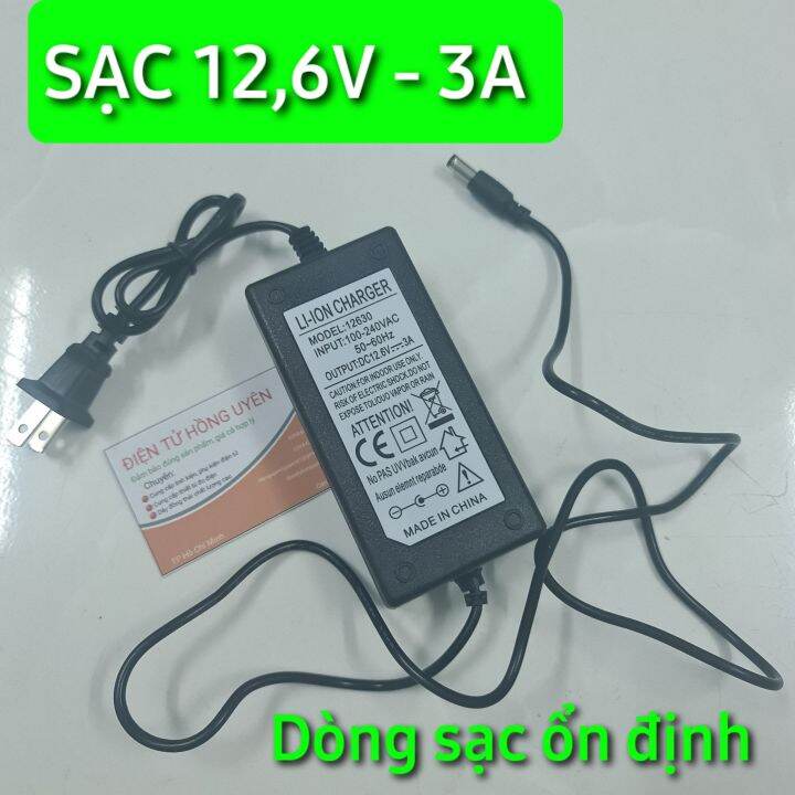 Sạc Pin 12V 3A. Chuyên sạc bình acquy pin 10,8V đến 12,6V, pin Lithium ...