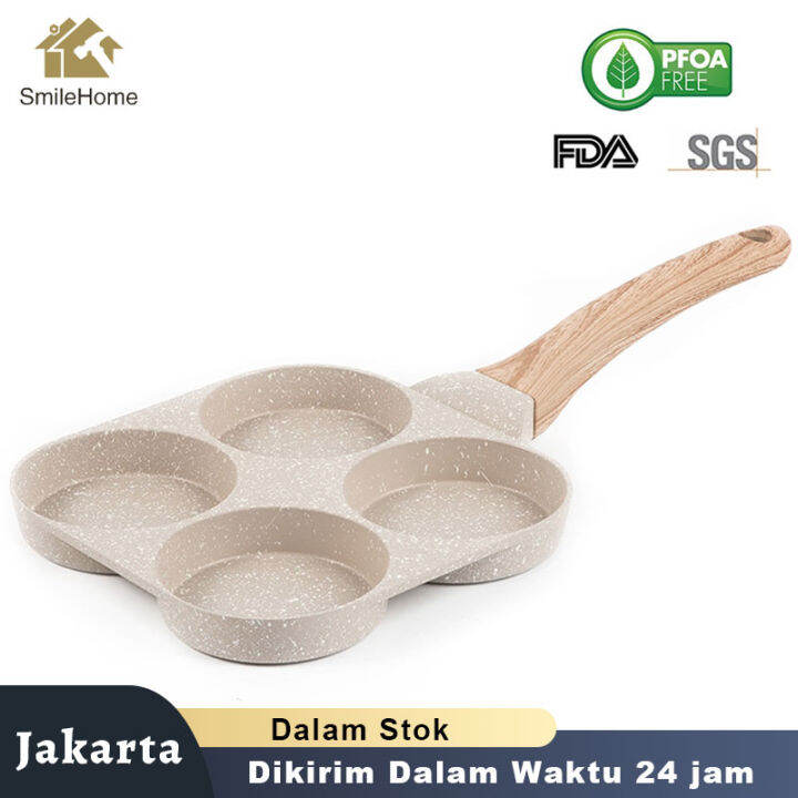 Carote Panci Wajan Telur / Pancake / Martabak 4 Lubang Anti Lengket ...