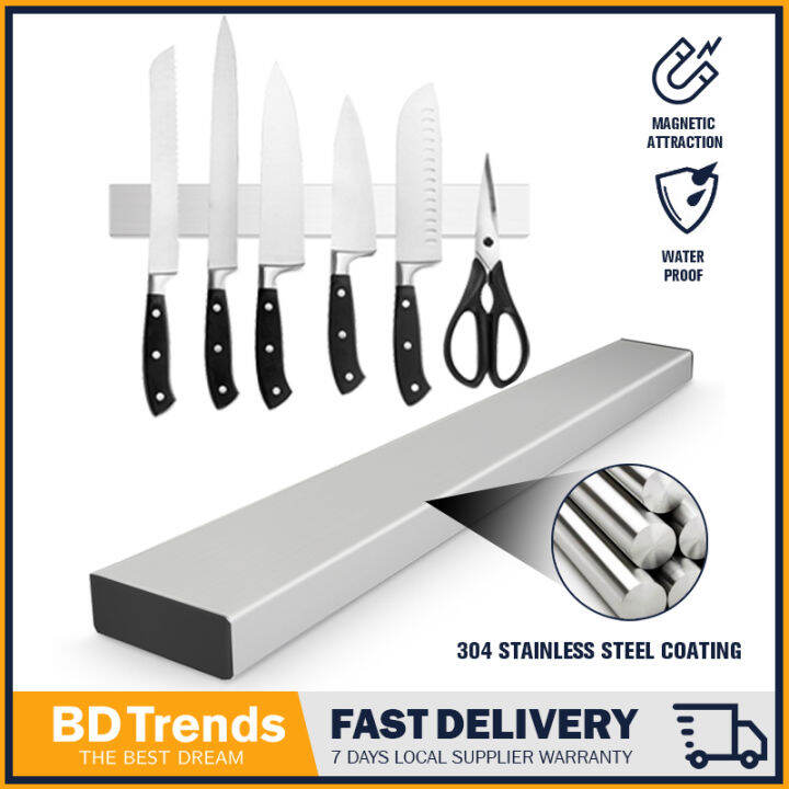 BD TRENDS Stainless Steel Knife Holder Wall Mount Magnetic Knife Stand ...