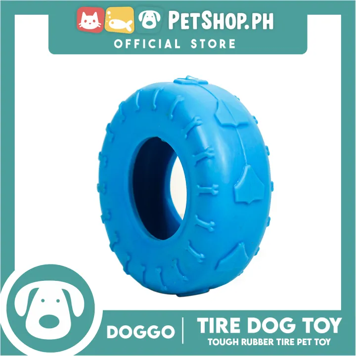 Doggo Tire (Blue) Small Size Ultra Tough Rubber Dog Toy | Lazada PH