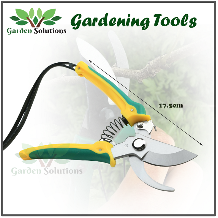 HEAVY DUTY GARDEN PRUNING SHEARS WITH SPRING / GARDER CUTTER ~ Pemotong ...