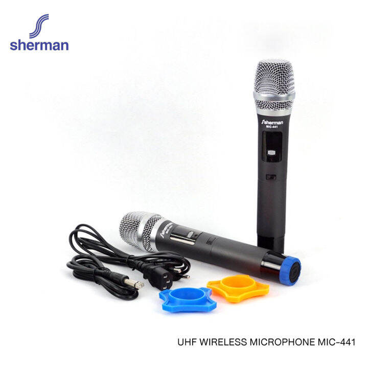 Sherman ชุดไมโครโฟนไร้สาย UHF รุ่น MIC-441 | Lazada.co.th