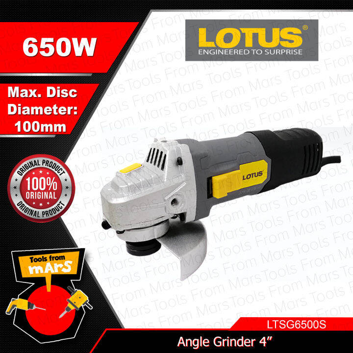 LOTUS Original Heavy Duty Slim Angle Grinder 4" 650W Electric Grinder ...