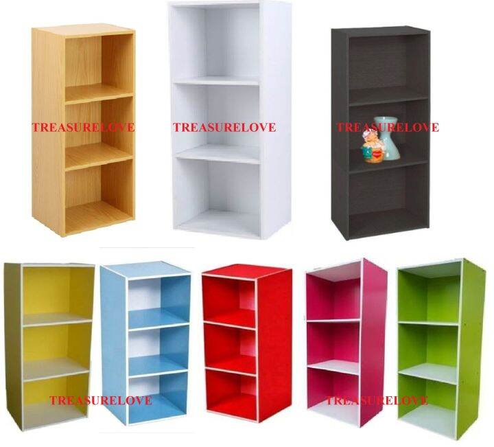 (READYSTOCK) 3 Tier Wooden Multipurpose Rack Book Shelf Rak Buku ...