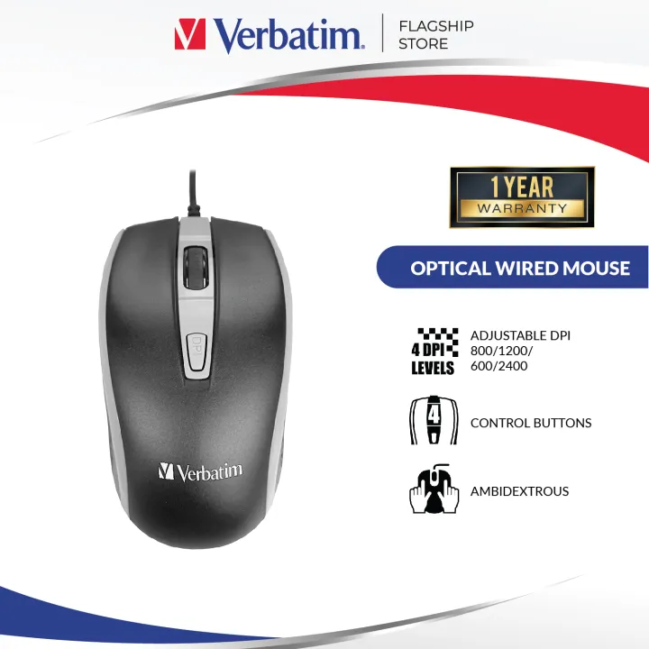 Verbatim USB Optical Wired Mouse | Lazada PH
