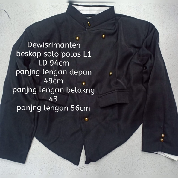 beskap solo hitam polos/beskap solo hitam/Pakaian adat COD | Lazada ...
