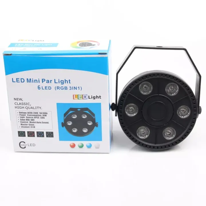 Mini RGB 6 Led Par Light Sound Active / with Rotating Disco Light ...