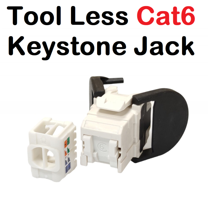 CAT6 RJ45 Keystone Jack UTP Key stone M-45-5 Shuttered Cat 6 UTP Tool ...