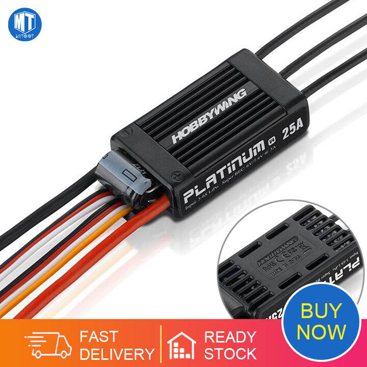 Hobbywing Platinum 25A V4 Brushless Electronic Speed controller ESC for ...