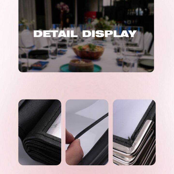 Transparent Restaurant Menu Covers for A4 Size Book Style Cafe Bar 10 ...