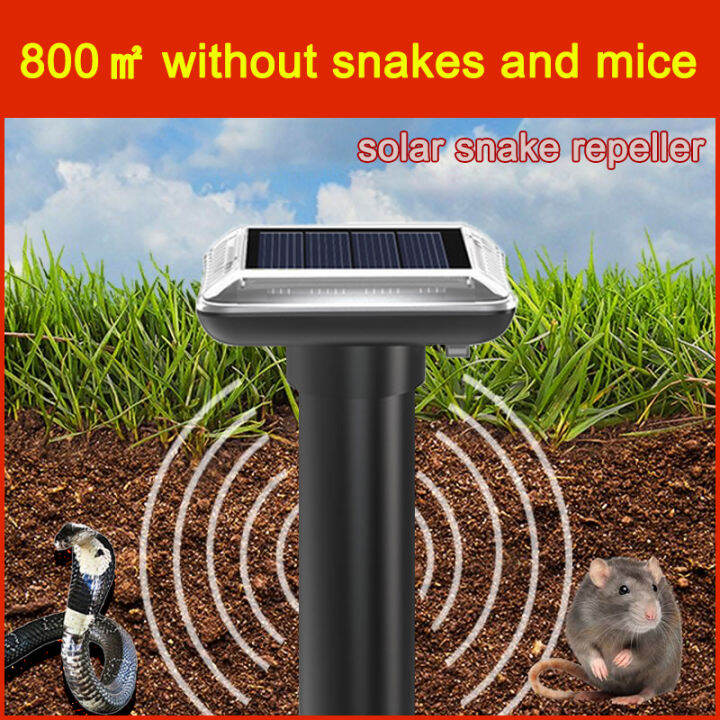 Solar Ultrasonic Vibration rat repellant Snake Repeller Lawn garden ...