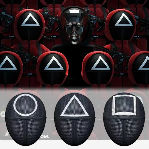 Som 🔥ส่งจากไทย🔥 หน้ากากผู้คุม SQUID GAME MASK สควิดเกม เล่นลุ้นตาย ...