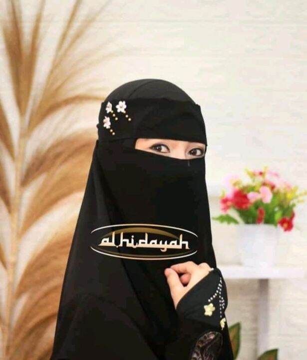 cadar niqob ayesa/cadar cantik /cadar bandana wolfis/cadar bunga cadar ...
