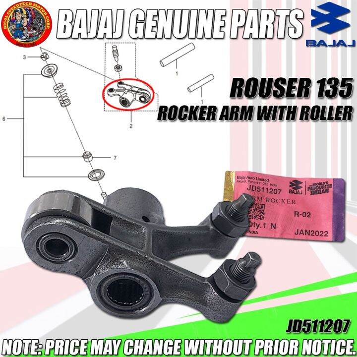 ROUSER 135 ROCKER ARM WITH ROLLER (KMC) (Genuine: JD511207) | Lazada PH