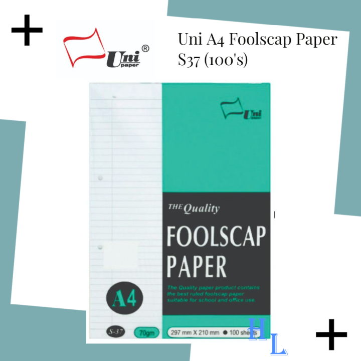 UNI Paper A4 Foolscap Paper S-37 100 Sheets Normal/ Narrow Line | Lazada