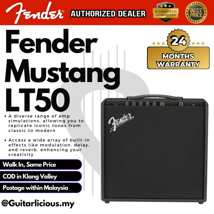FENDER Mustang LT50 Guitar Modelling Amps Combo Amplifier (50watts) 50w ...