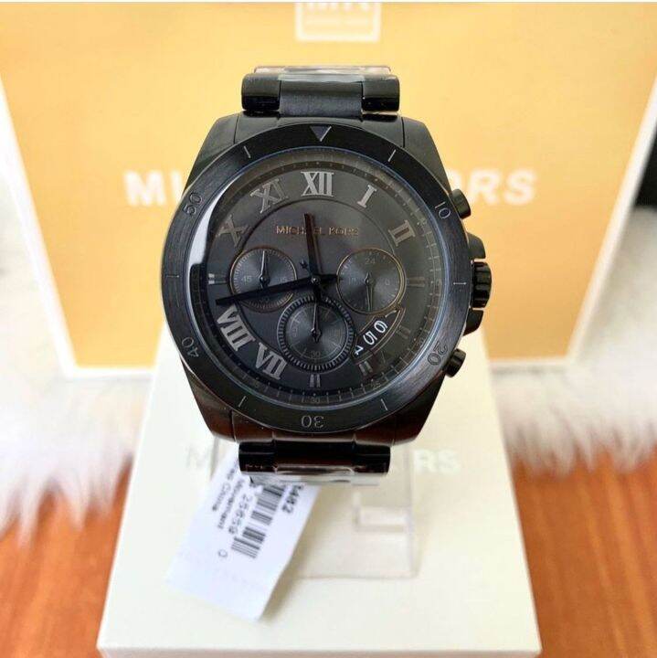 Original Michael Kors MK8482 Brecken Chronograph Black Stainless Steel ...