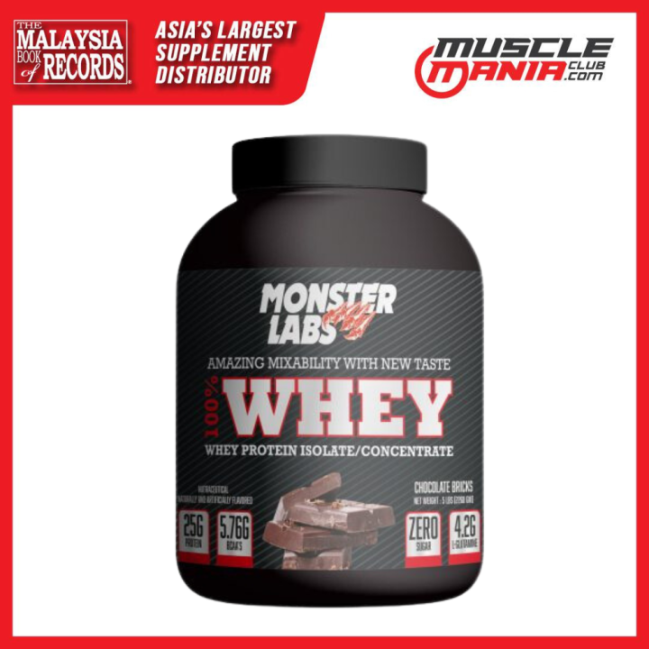 Monster Labs 100% Whey Protein Isolate / Concentrate (5 lbs.) | Lazada
