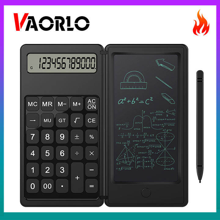 VAORLO Calculator Notepad LCD Writing Tablet,Doodle Pad Drawing Board ...