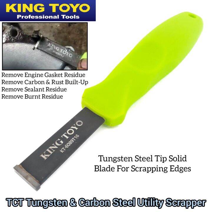 King Toyo Professional TCT Tungsten & Carbon Steel Utility Scraper ...