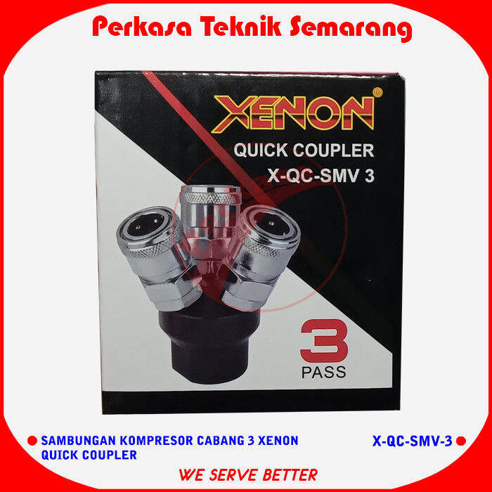 Quick Coupler Compressor 3 Way XENON Sambungan Kompresor Cabang 3 ...