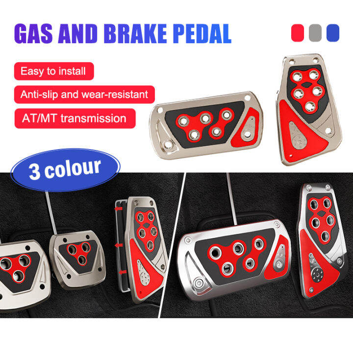Universal Anti-Slip Brake and Gas Accelerator Pedal Covers Replacement ...