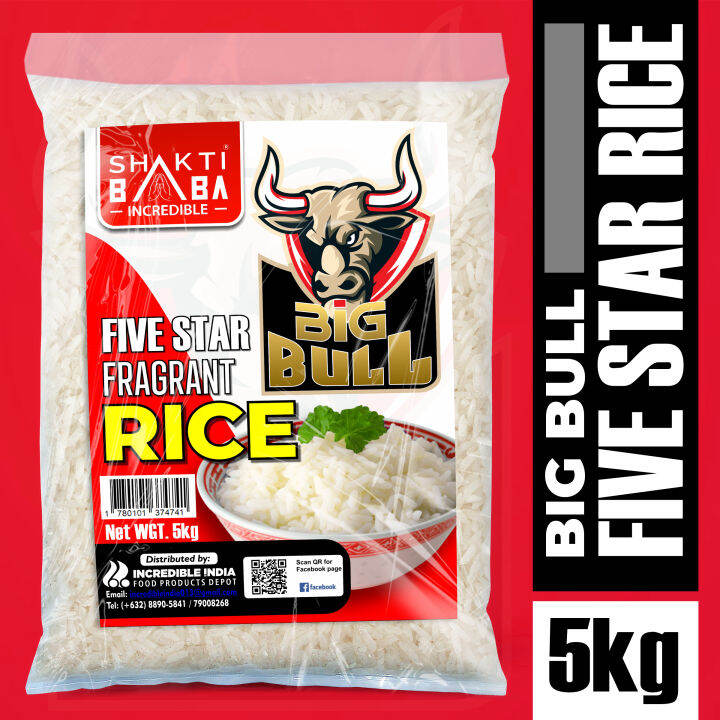Shakti Baba Big Bull Rice 5kg(This is not Basmati Rice) | Lazada PH