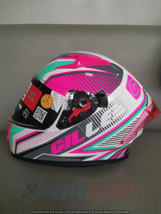 GILLE HELMET GTS-V1 135 RAPID (WHITE/PINK) | Lazada PH