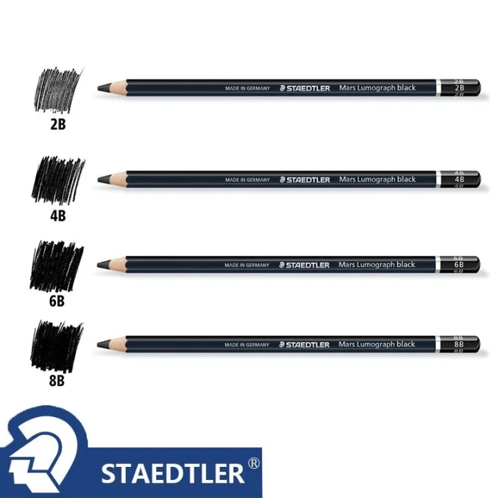 Staedtler Mars Black pencil mars lumograph Graphite Pencil 8B 6B 2B 7B 4B | Lazada PH