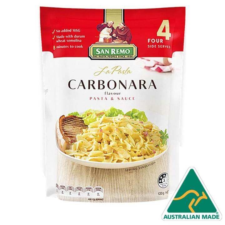 ส่งฟรี ซานรีโม พาสต้า พร้อมเครื่องปรุงคาร์โบนารา 120 ก. / เก็บเงินปลายทาง Free Delivery Sanremo ...