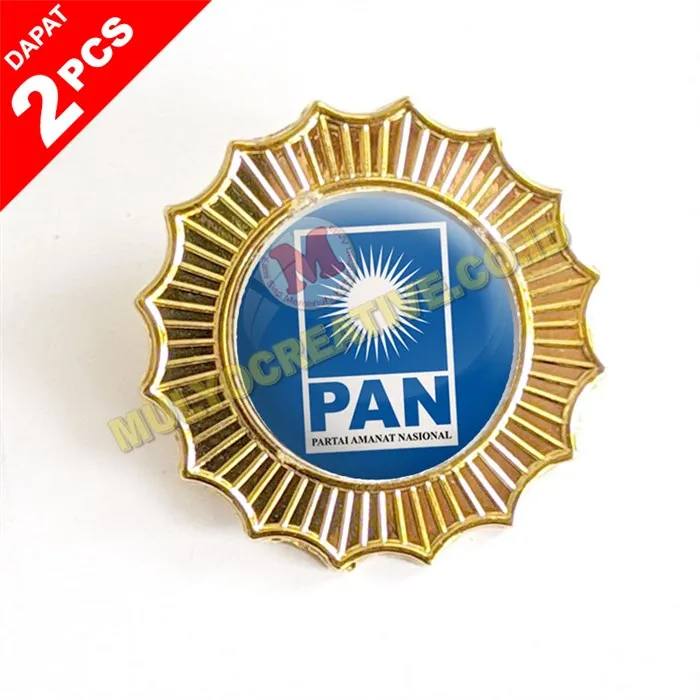 Pin PAN Pin Bros Wing Logo Partai Amanat Nasional Pin Partai PAN Lencana Pin Bros / 2pcs ...