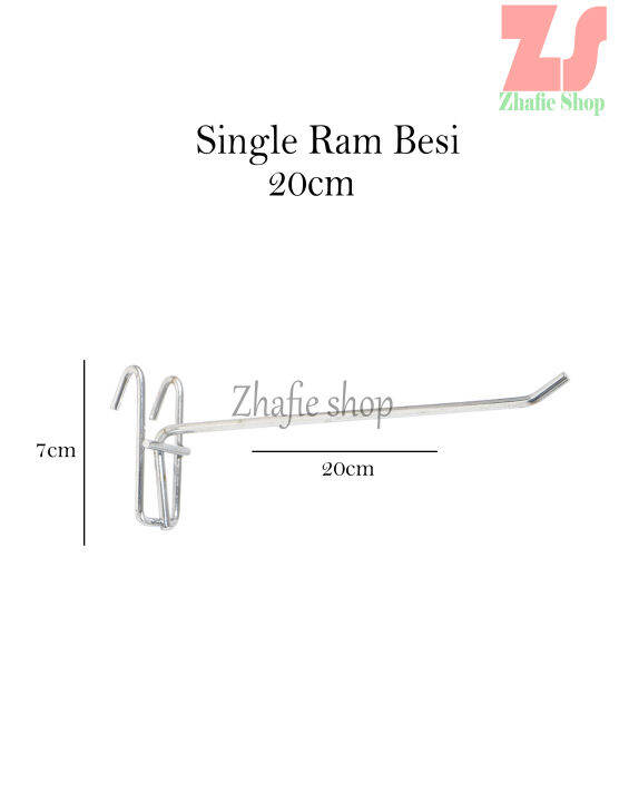 Stick Ram 20cm Cantelan Besi Perlengkapan Display Cantolan Pajangan ...
