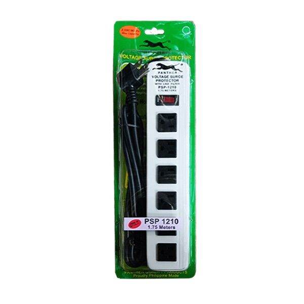 Panther 1.75M Extension Cord | 6 Outlets Voltage Surge Protector ...