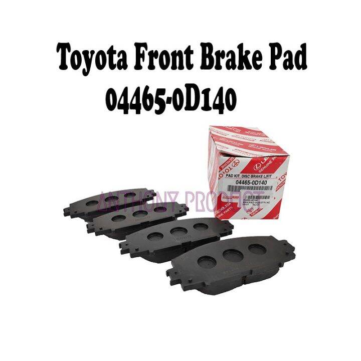 TOYOTA Genuine Front Brake Pad for Vios 07 NCP93 G Spec / Alza 13 ...