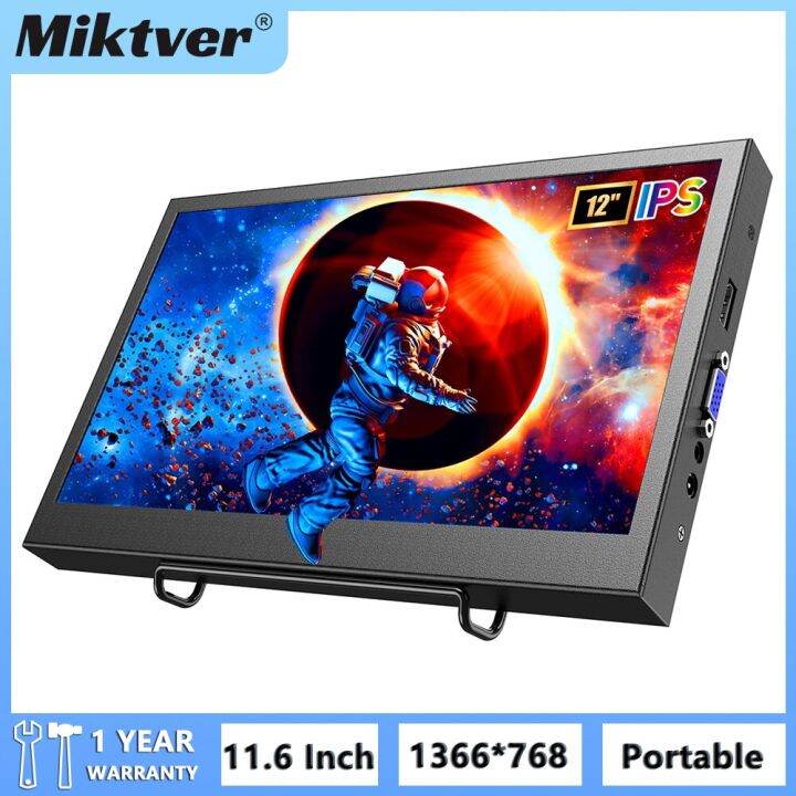 Miktver 11.6 Inch HD 1366x768 Portable Monitor With 3.5mm Audio Port ...