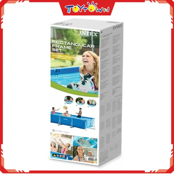 INTEX - Rectangular Frame Pool (4.5m x 2.2m x 84 cm ) | Lazada PH