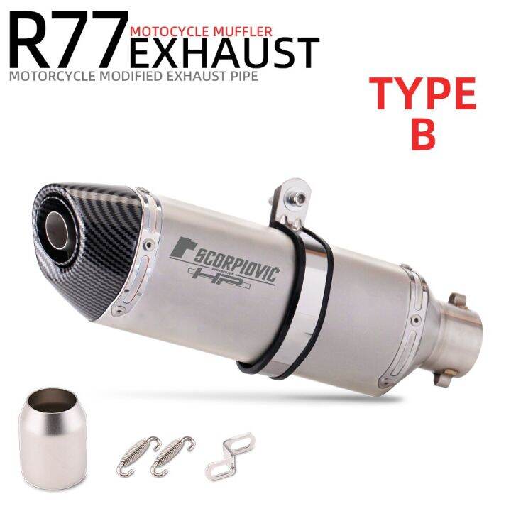 TYPE-B TYPE-B Universal Motorcycle Yoshimura R77 Exhaust Pipe Modify DB Killer Muffler For Honda ...